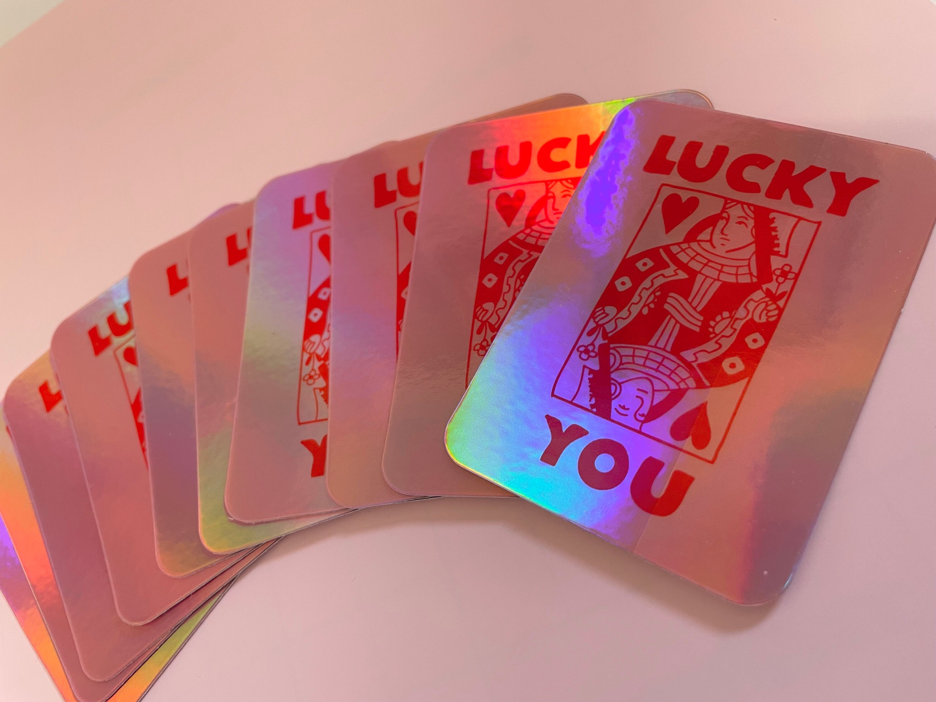 Casino Themed Las Vegas Holographic Sticker, Valentines Day Sticker ...