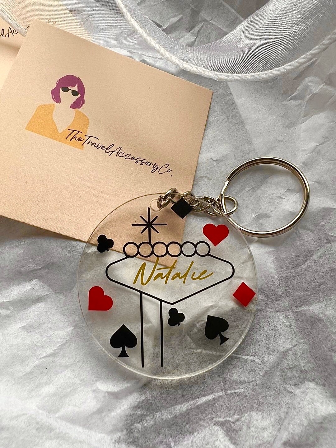 Las Vegas Keyring Personalised Acrylic Keyring Sin City - Etsy UK