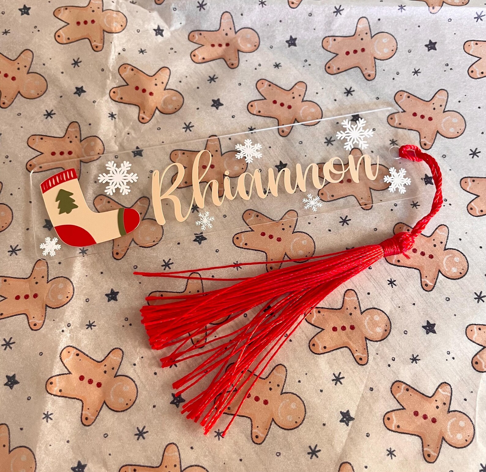Personalised Christmas Bookmark, Christmas Book Gifts, Book Stocking ...