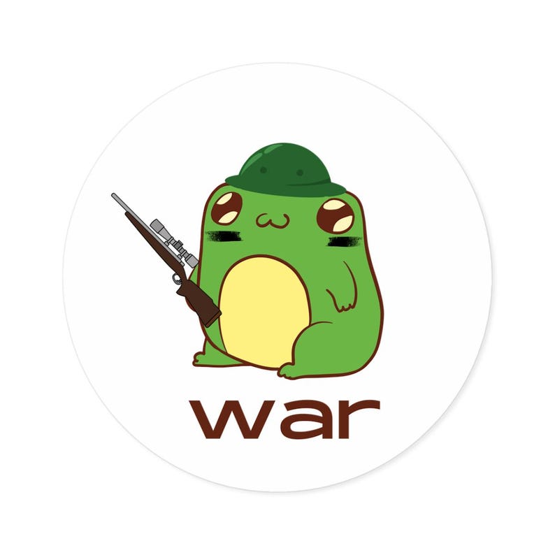 Four Frogs of the Apocalypse Cute Frog Toad Sticker Pack Death, Plague ...