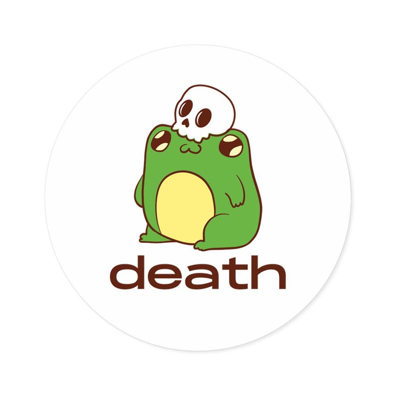 Four Frogs of the Apocalypse Cute Frog Toad Sticker Pack Death, Plague ...