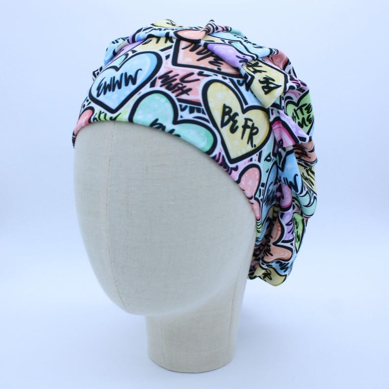 Colorful Anti-valentine on Double Brushed Poly Fabric in a Bouffant ...