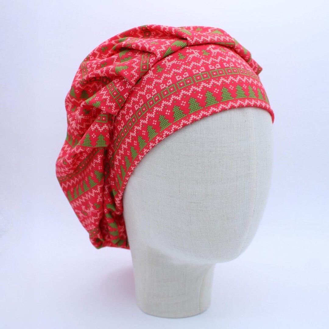Ugly Sweater Red and Green Christmas Double Brushed Poly in a Bouffant ...