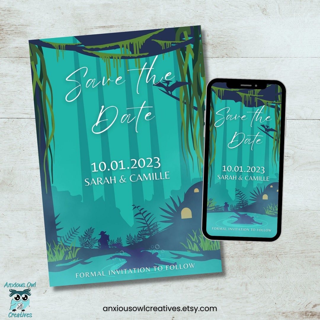 Forgotten Swamp Star Wars Inspired Save the Date Set Printable ...