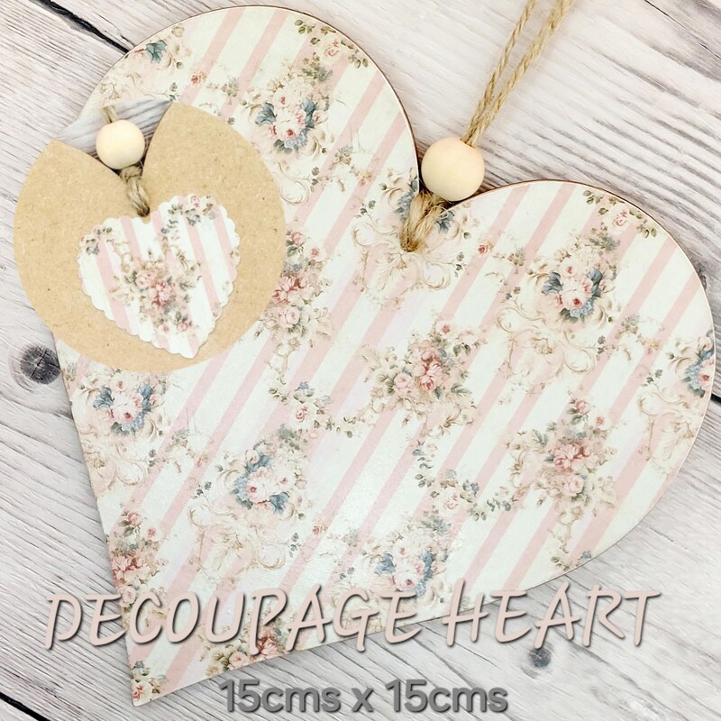 Decoupage Hearts - Etsy UK