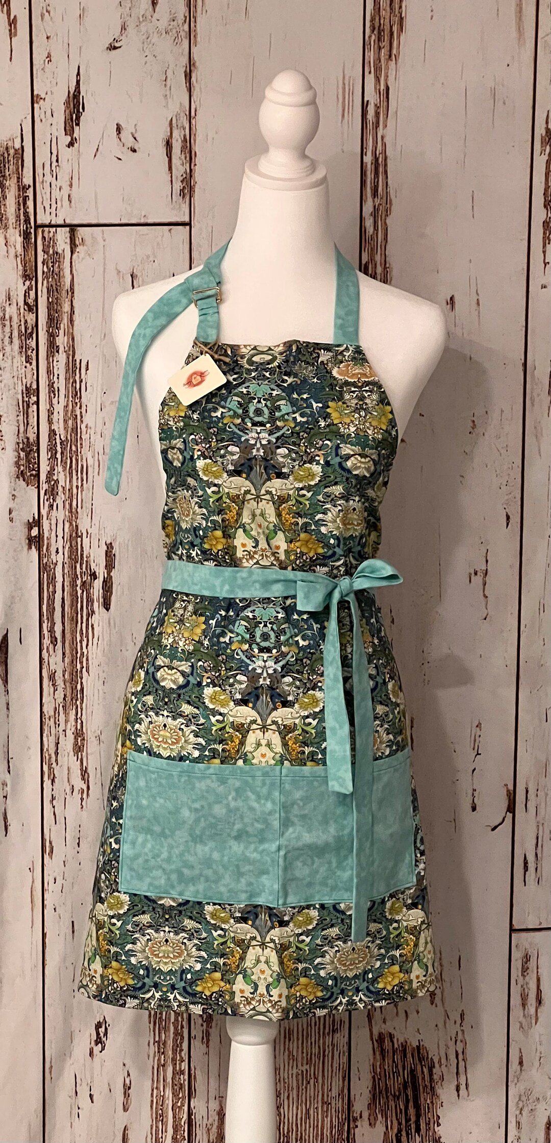 Asian Apron, Apron With Pockets, Kitchen Gift, Gift for Her, Floral ...