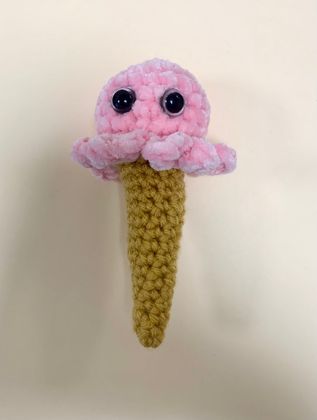 Pink Strawberry Ice Cream Cone Stuffie by Theworldfamousg - Etsy