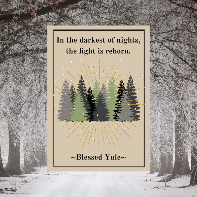 Printable Yule Greeting Card - Celebrate the Yule Season With ...