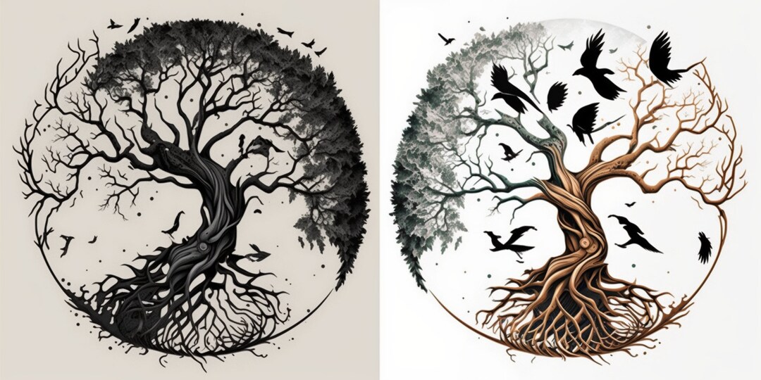 Tree of Life Bird Wall Art, Change and Transformation Tree Wall Art ...
