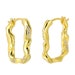 Twisted Geometric Gold Hoop Earrings Minimalist Gold Hoops - Etsy