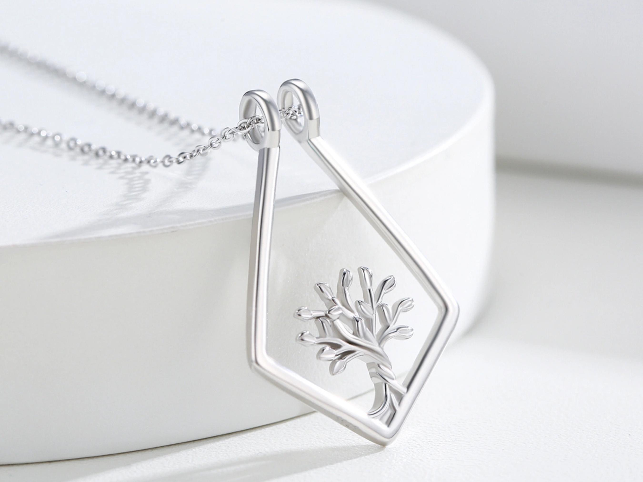 Two-tone Tree of Life Ring Holder Pendant, Nurse Necklace, Mother Gift ...