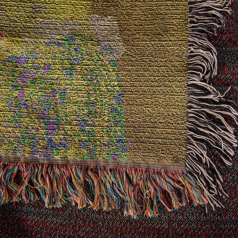 Gustav Klimt the Kiss Tapestry Blanket – 100% Cotton Woven Throw ...