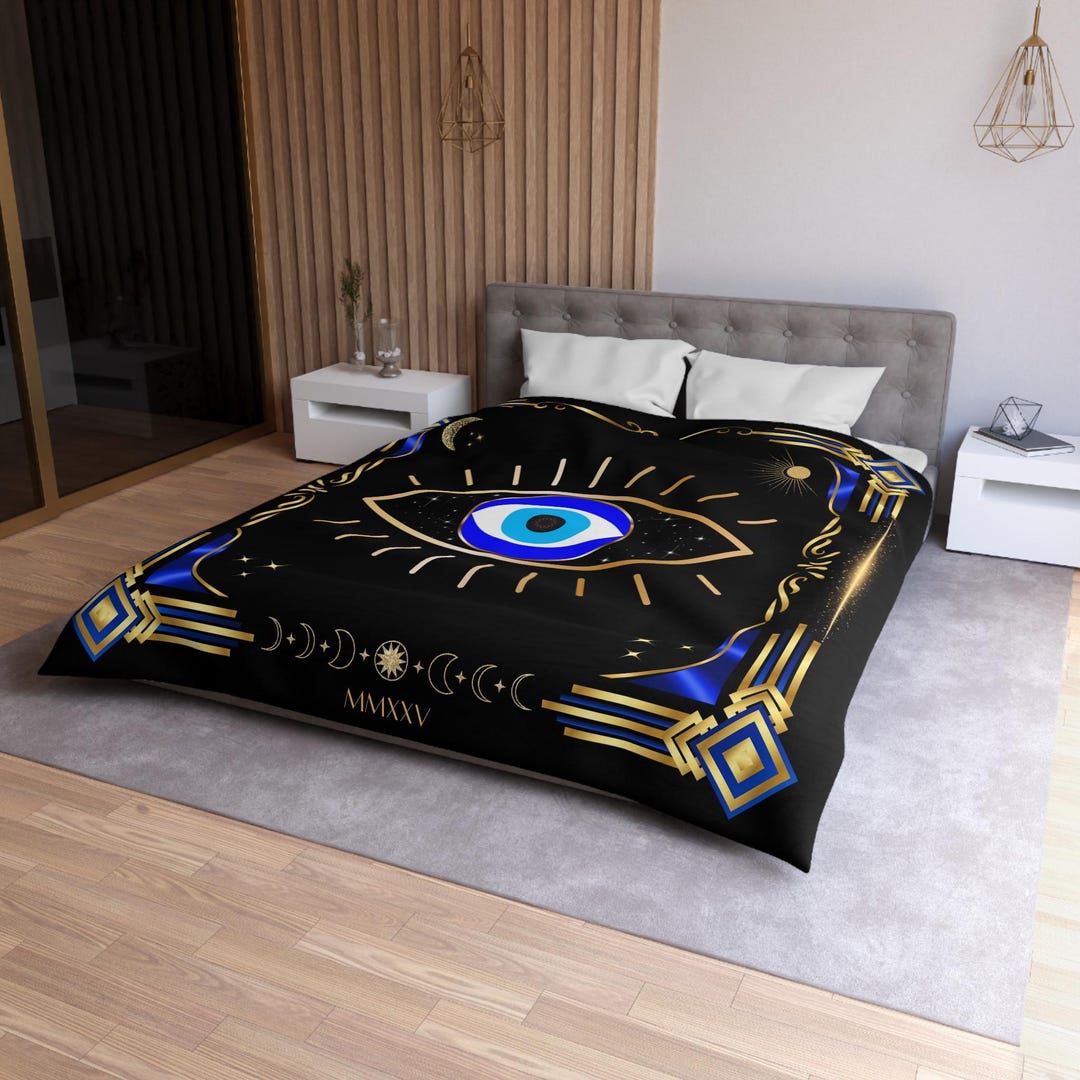 Evil Eye Luxury Duvet Cover for Twin Queen and King Beds, Cozy ...