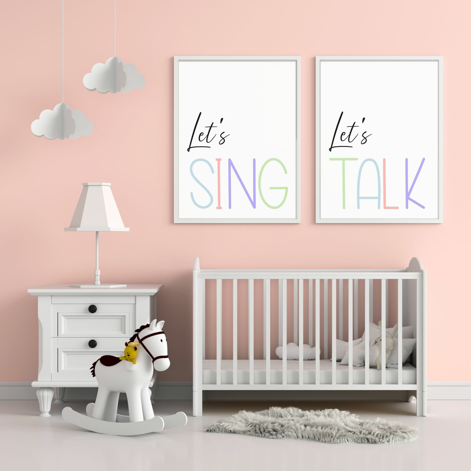 Let's Read Pastel Printable Wall Art Set of 6 Educational Posters ...