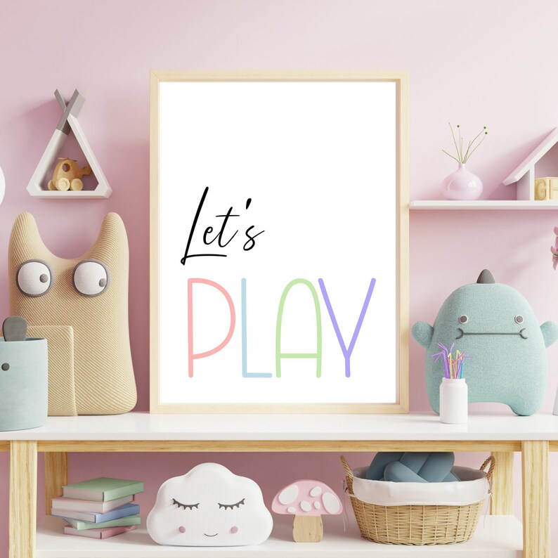 Let's Read Pastel Printable Wall Art Set of 6 Educational Posters ...
