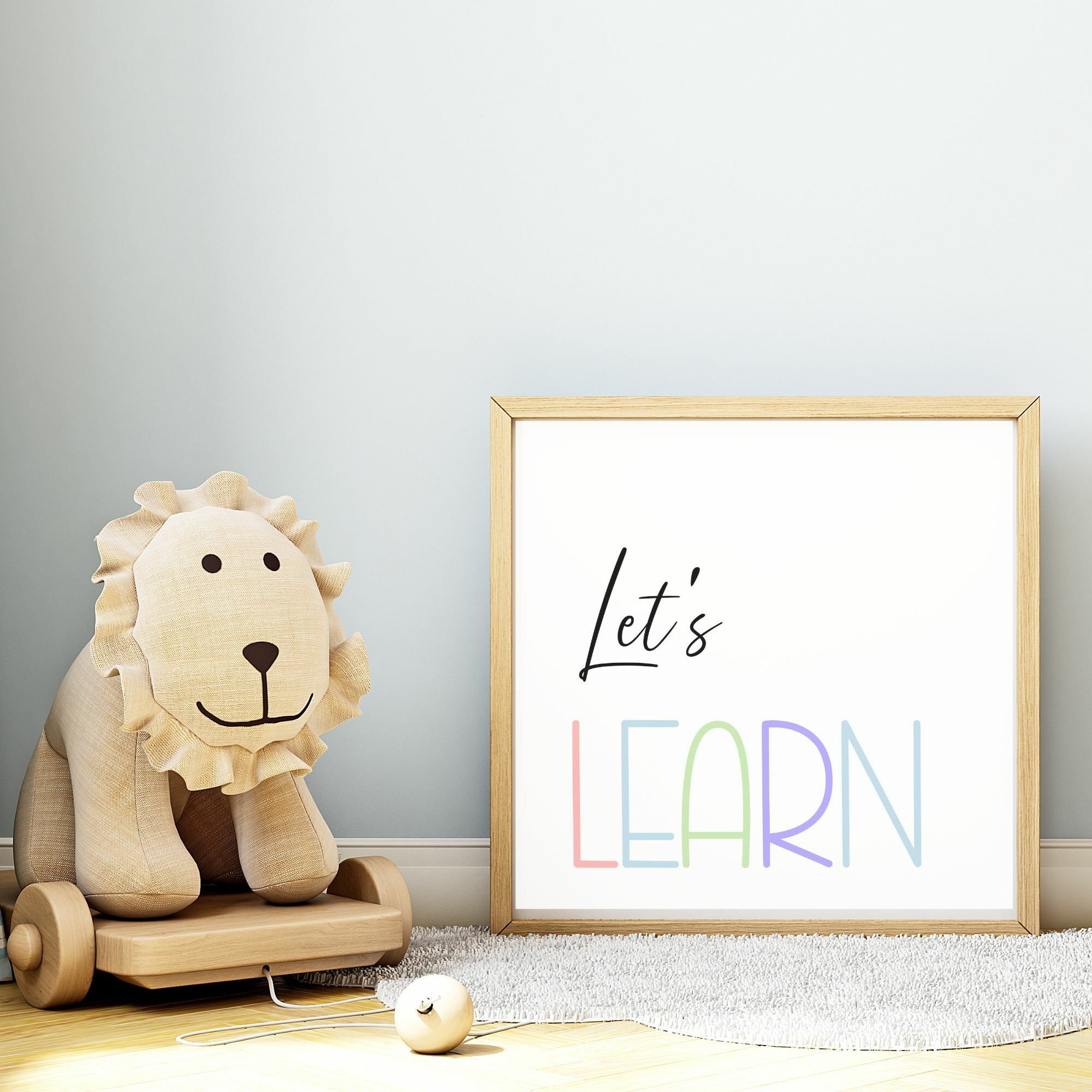 Let's Read Pastel Printable Wall Art Set of 6 Educational Posters ...