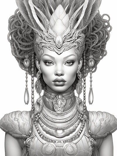 African Princesses Coloring Book for Adults and Kids - Etsy