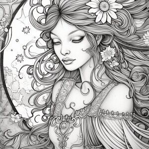 250+ Fairies Adult Coloring Pages, Download Grayscale Illustrations ...