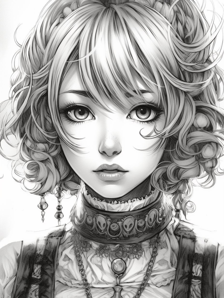 Manga Teens Coloring Book For Adults And Kids Anime Manga Etsy