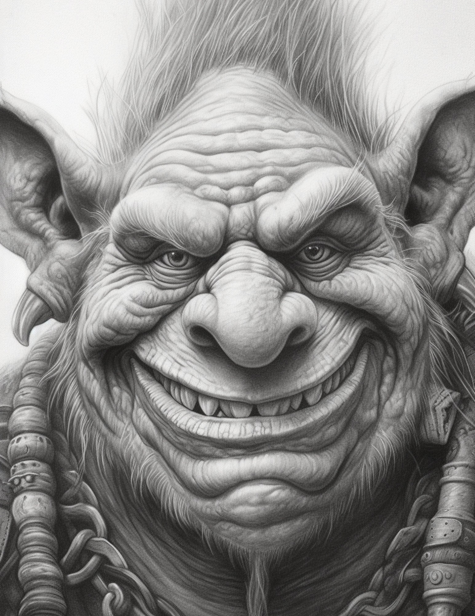 Trolls Coloring Page for Adults and Teens Grayscale Coloring - Etsy ...