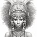 African Princesses Coloring Book for Adults and Kids, Grayscale ...