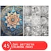 Zen Patterns Coloring Book for Adults and Kids, Grayscale Coloring ...