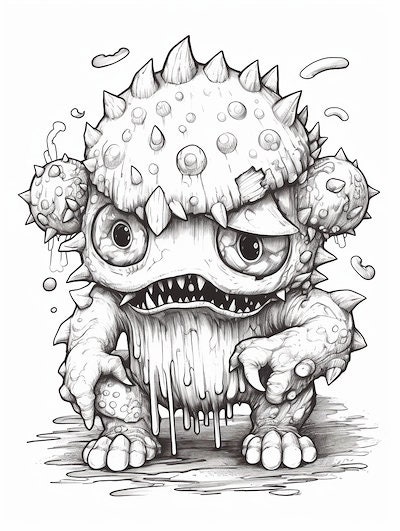 Chibi Mushroom Monsters Coloring Book for Adults and Kids - Etsy