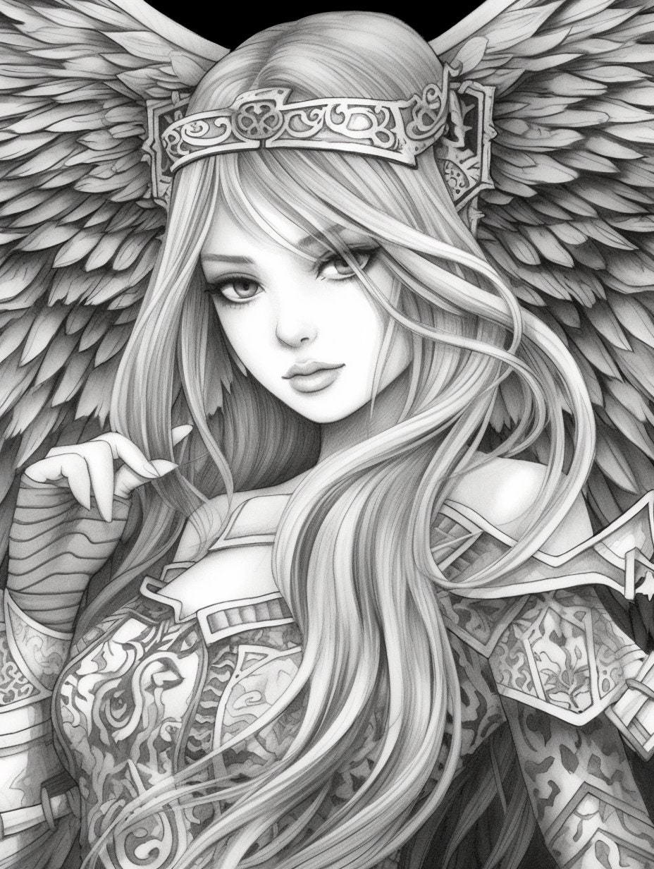 Anime Devil Girls Coloring Book for Adults and Kids Anime - Etsy