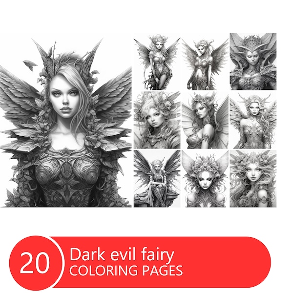 Dark Evil Coloring Book - Etsy Australia