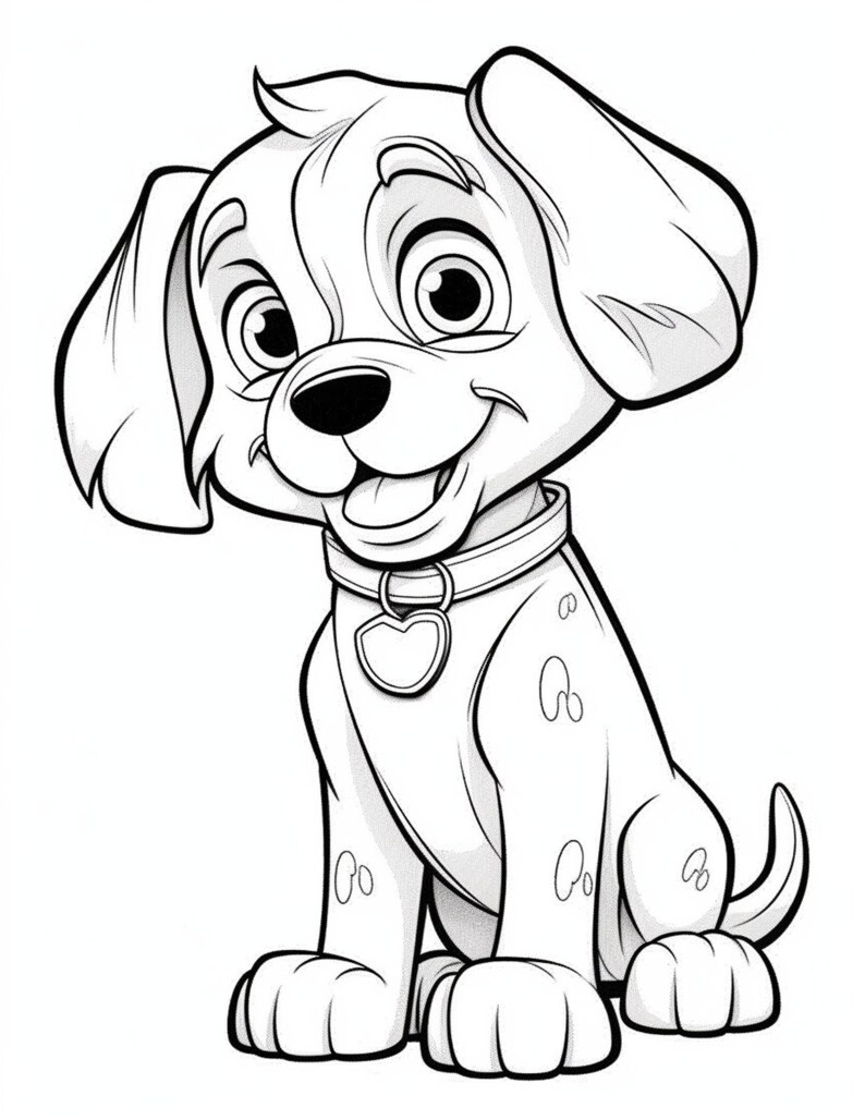 Cute Dogs Coloring Pages for Kids Instant Download PDF Print - Etsy