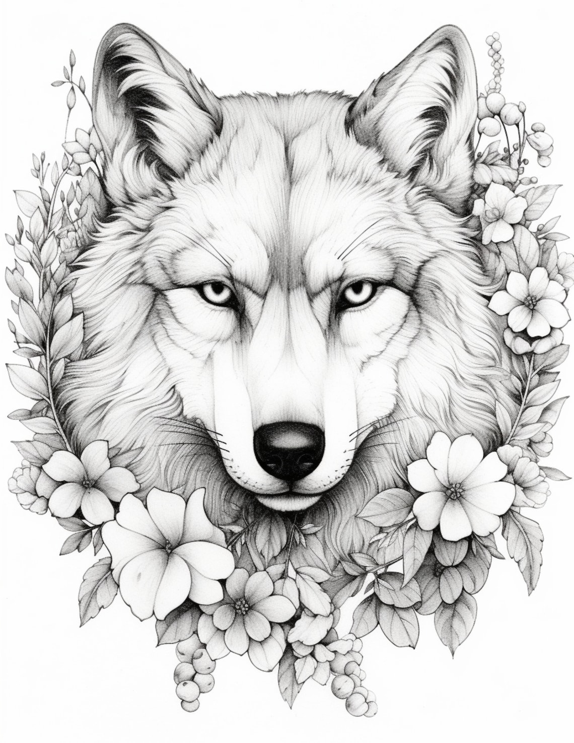 Cute Animals Grayscale Coloring Pages Printable Adult - Etsy