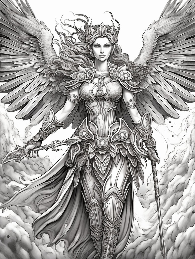 Beautiful Valkyries Coloring Book for Adults and Kids - Etsy