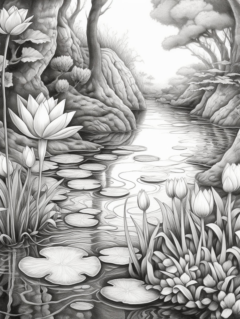 Zen Patterns Coloring Book for Adults and Kids, Grayscale Coloring ...