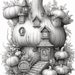 Pumpkin House Grayscale Coloring Book: 44 Printable Pages (PDF) - Etsy