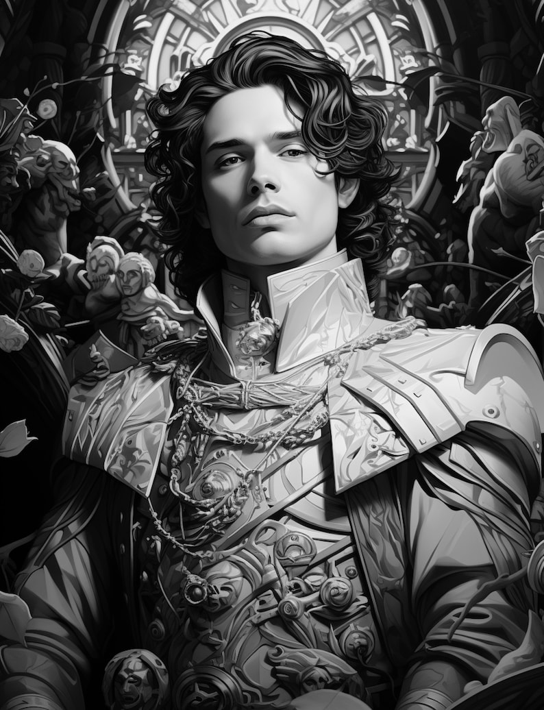 Princes Coloring Book Adults and Kids Coloring Pages - Etsy