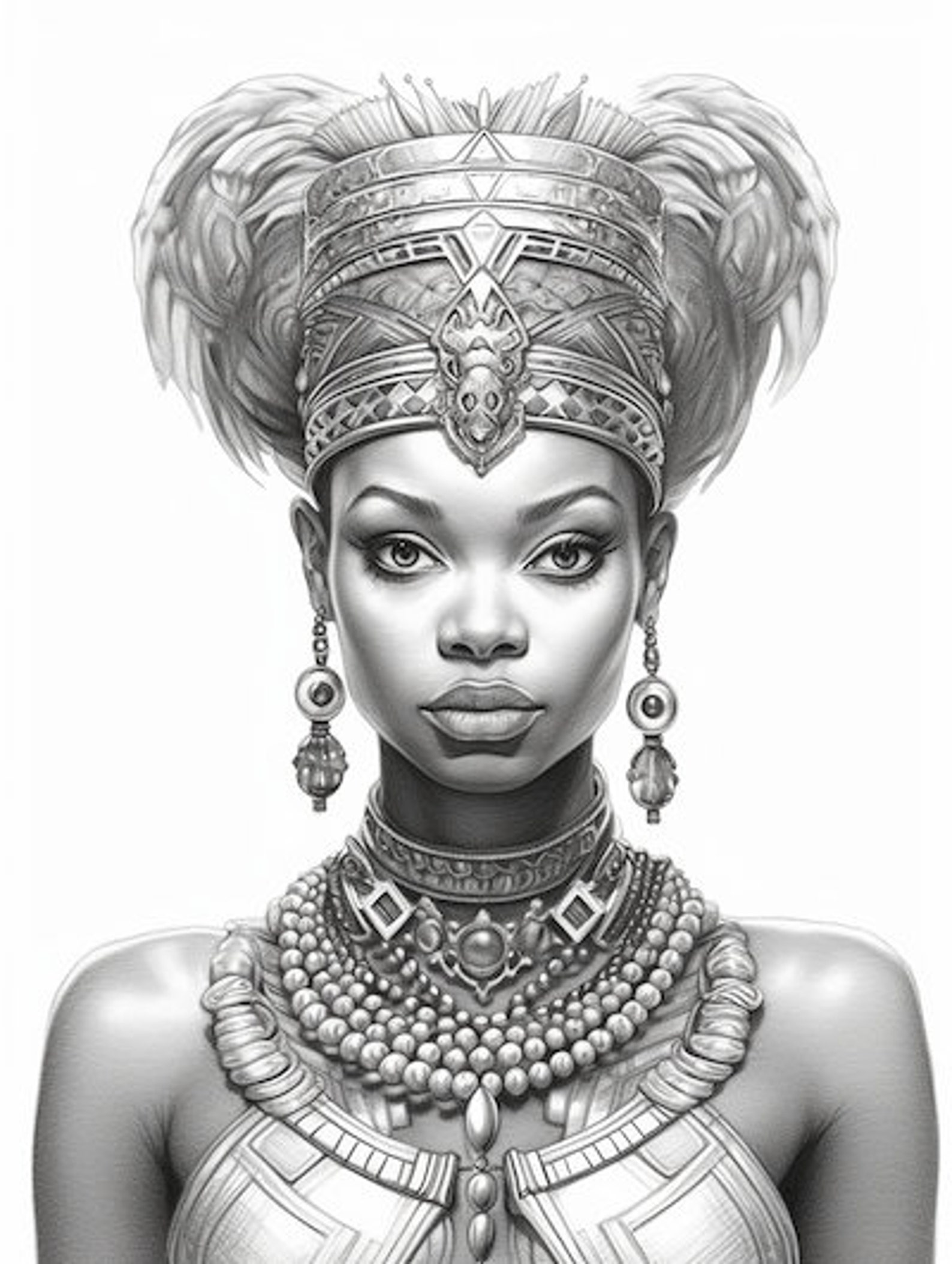 African Princesses Coloring Book for Adults and Kids - Etsy