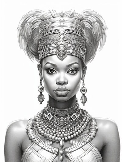 African Princesses Coloring Book for Adults and Kids - Etsy