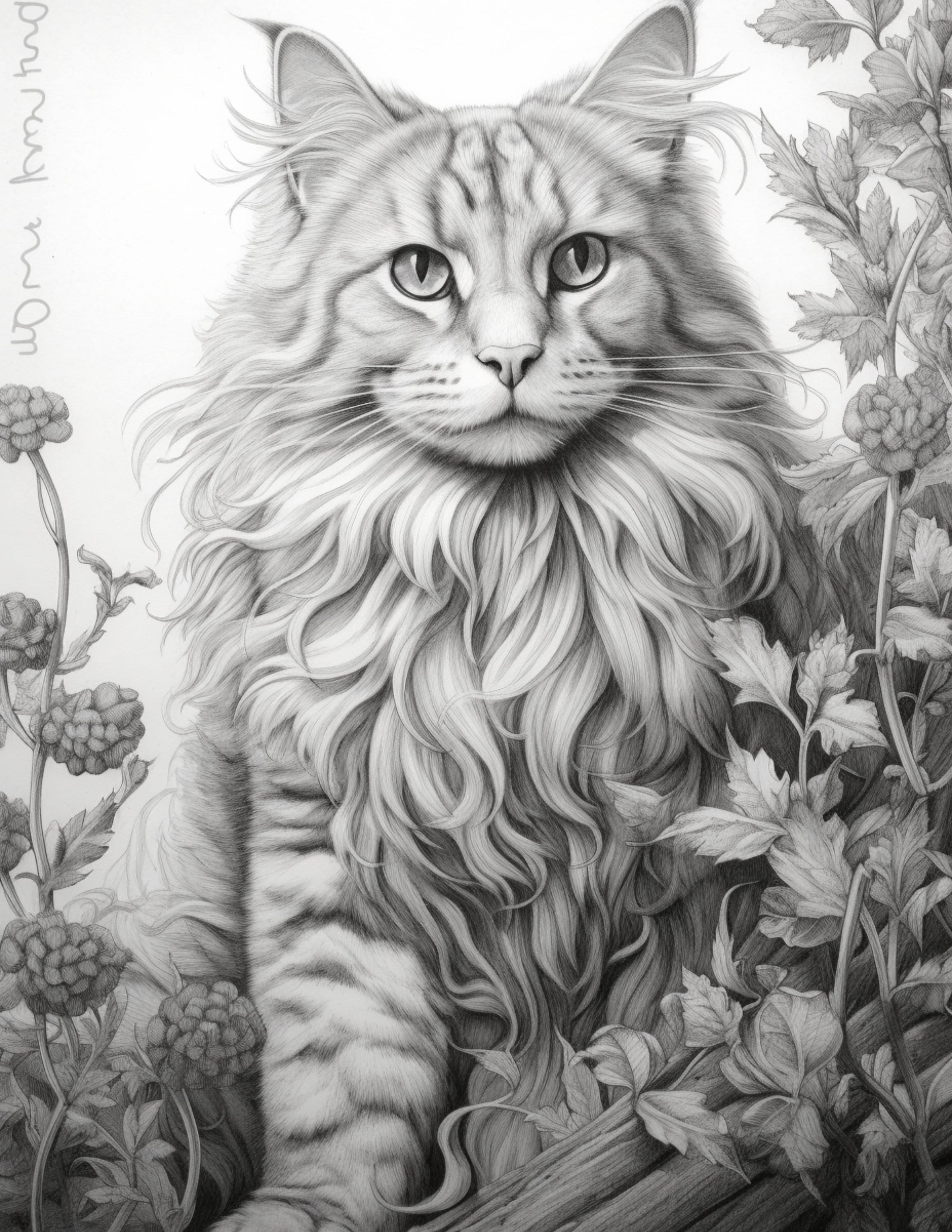 Cats Coloring Pages Printable Adults Kids Coloring Book - Etsy