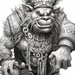 Trolls Coloring Page for Adults and Teens, Grayscale Coloring Book ...