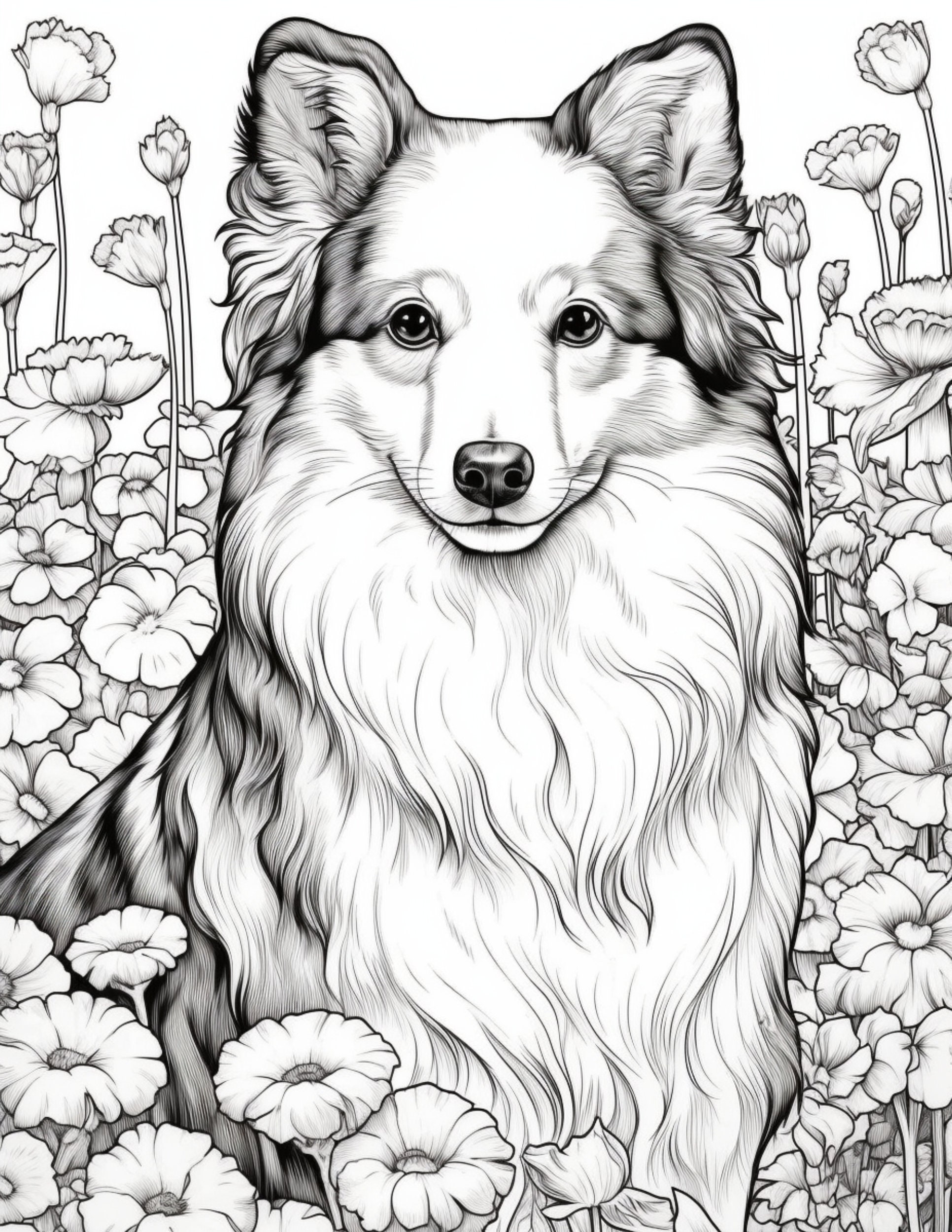 50 Dogs Coloring Pages Digital Download Page Printable - Etsy
