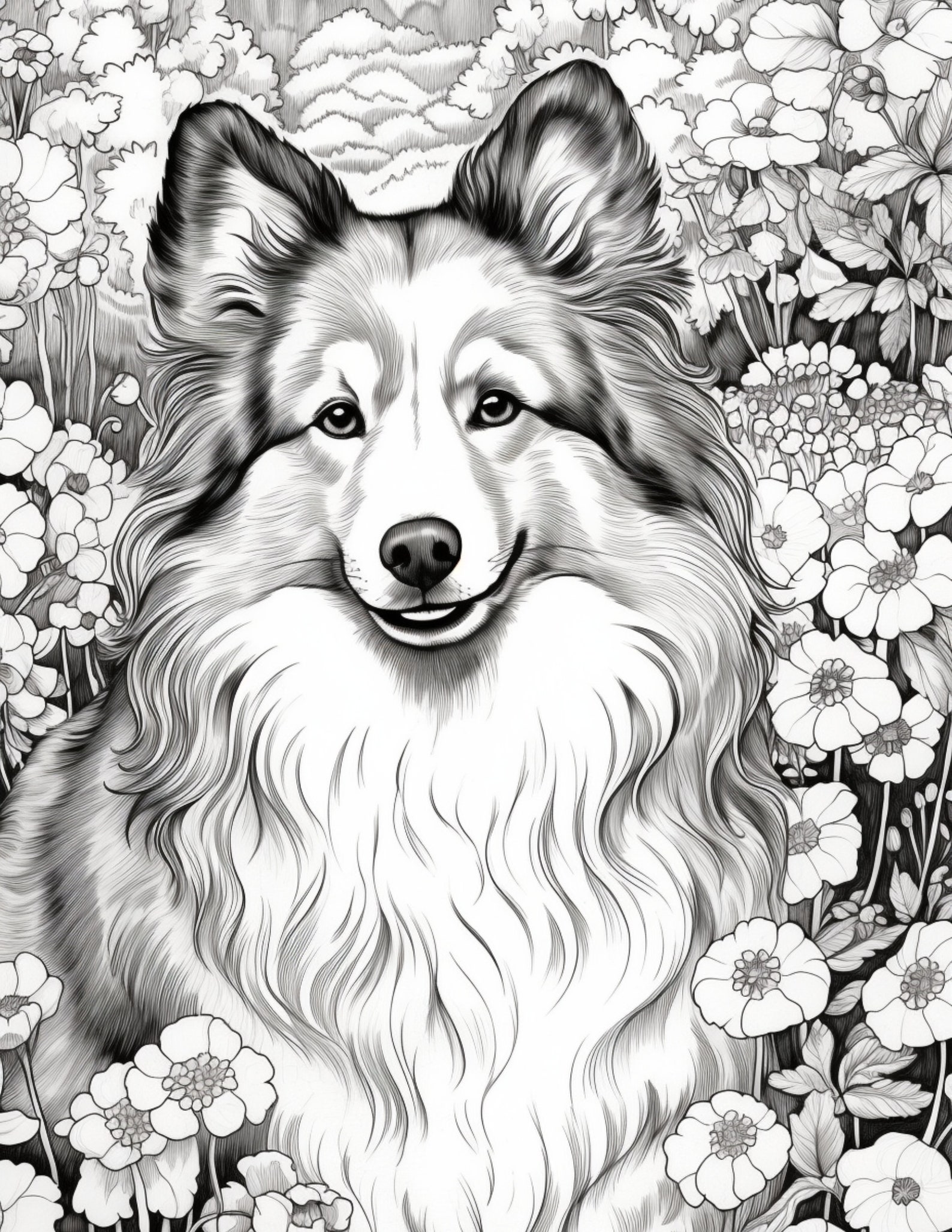 50 Dogs Coloring Pages Digital Download Page Printable - Etsy