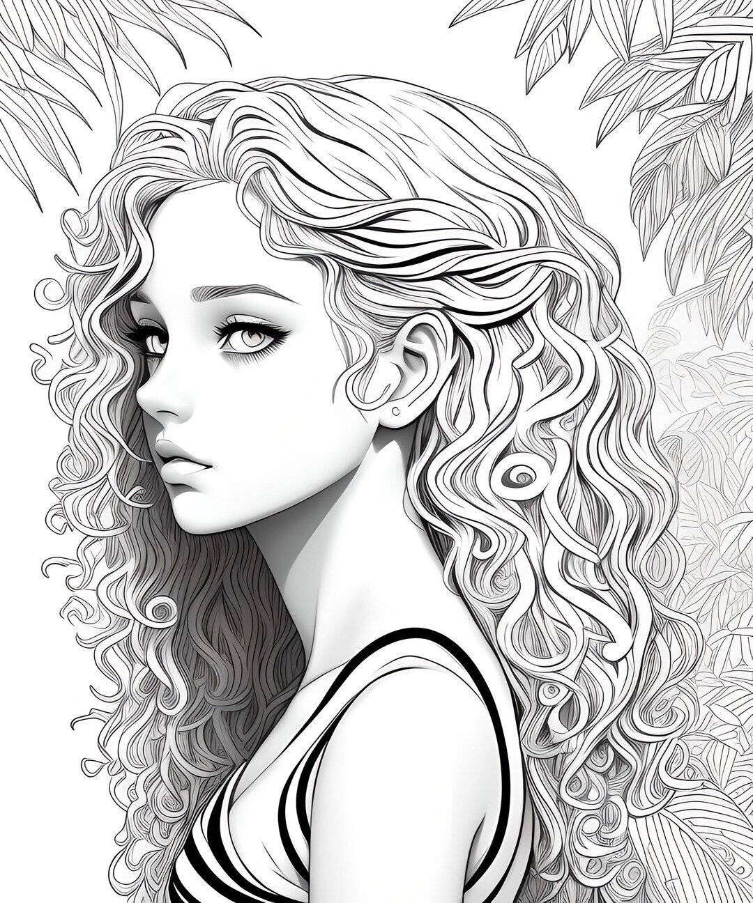 50+ Delicate Forest Fairy Girl Coloring Pages for Fantasy Anime Fans ...