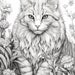 Cats Coloring Book: 26 Grayscale Illustrations (printable PDF) - Etsy
