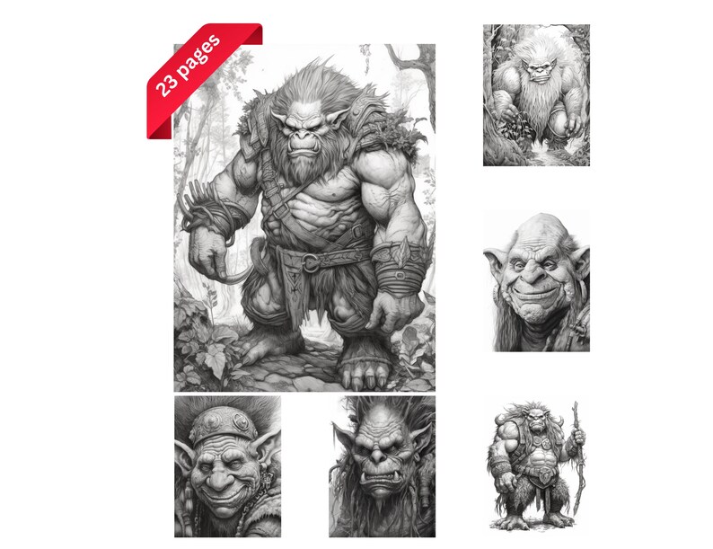 Trolls Coloring Page for Adults and Teens Grayscale Coloring - Etsy