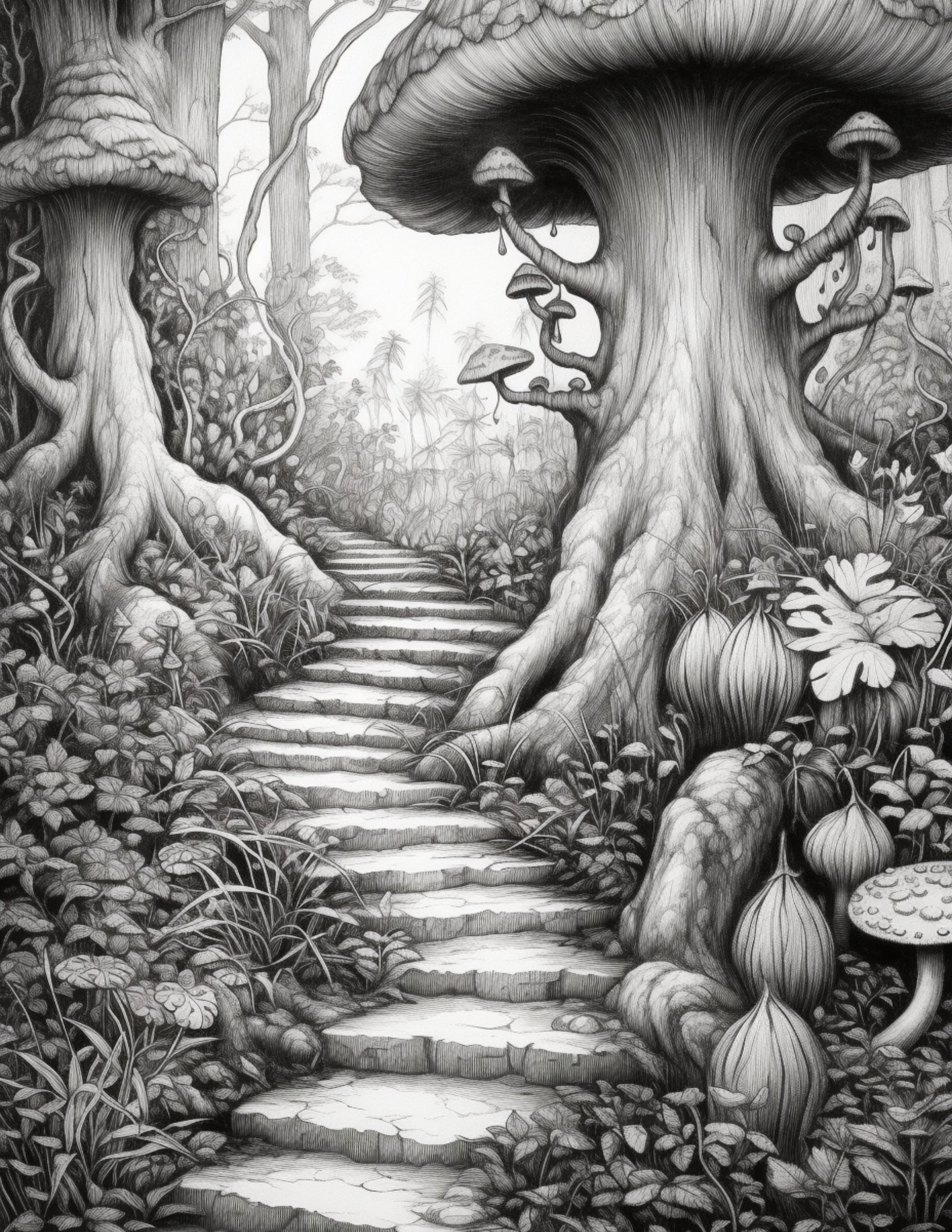 Enchanted Country Coloring Book for Adults + Kids- Instant Download ...