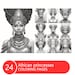 African Princesses Coloring Book for Adults and Kids, Grayscale ...