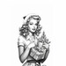 Vintage Christmas Pin up Coloring Book: 48 Grayscale Pages (printable ...