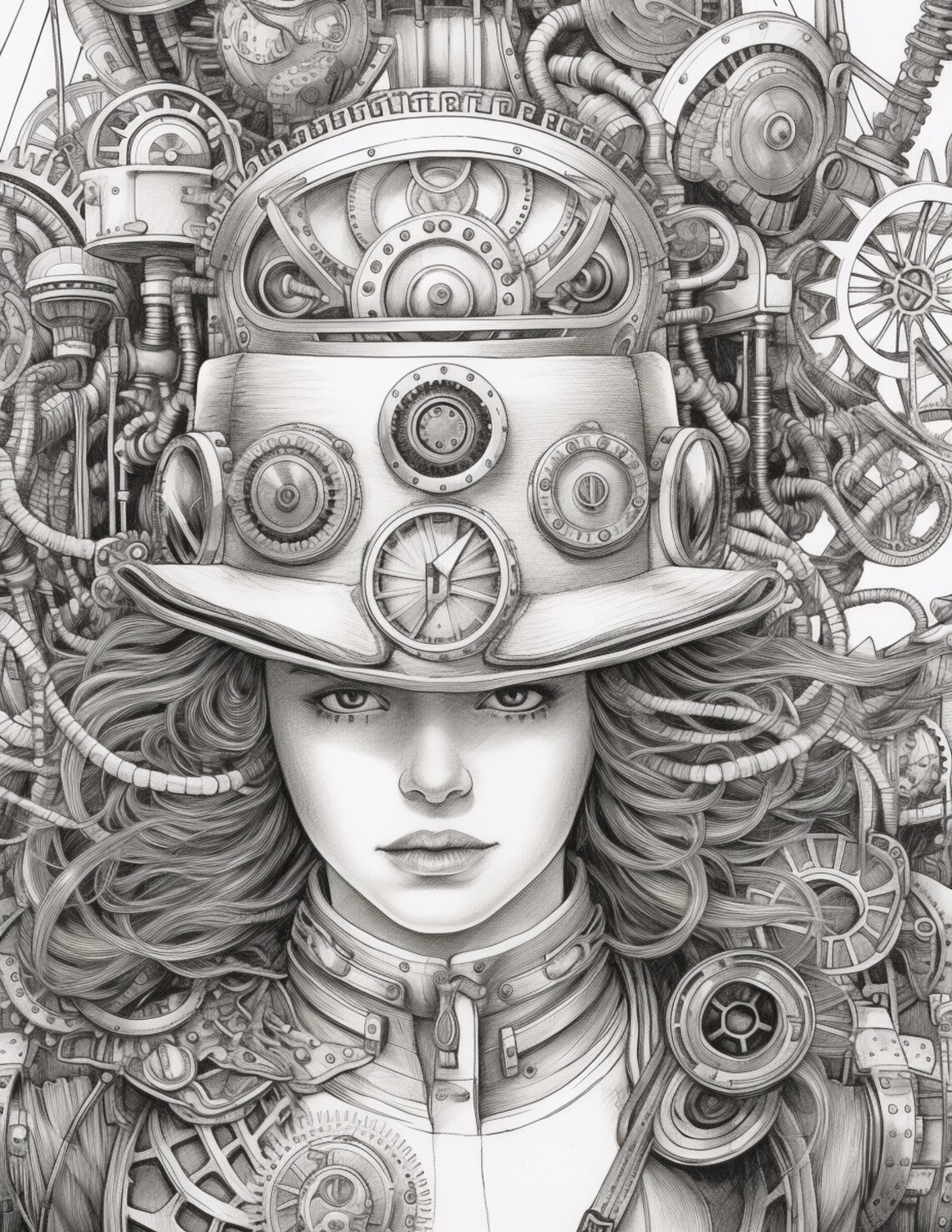 Steampunk Coloring Book Adults Kids Coloring Pages Instant - Etsy
