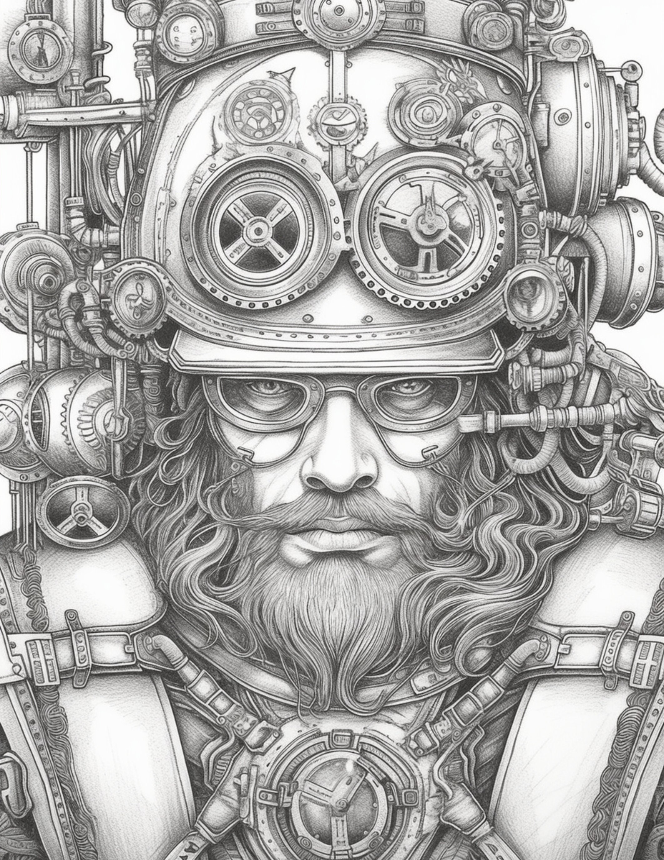 Steampunk Coloring Book Adults Kids Coloring Pages Instant - Etsy