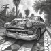 Rat Funk Cars Vol 2 Coloring Book for Adults and Kids, Grayscale ...